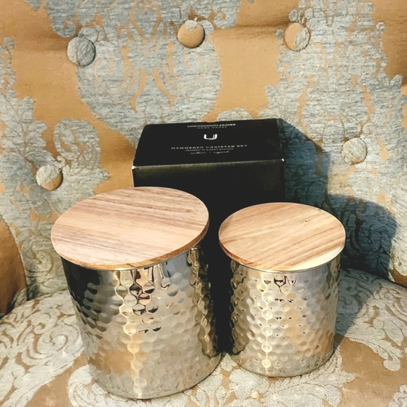 Uncommon James | Kitchen | Uncommon James Hammered Silver Cannister Set ...